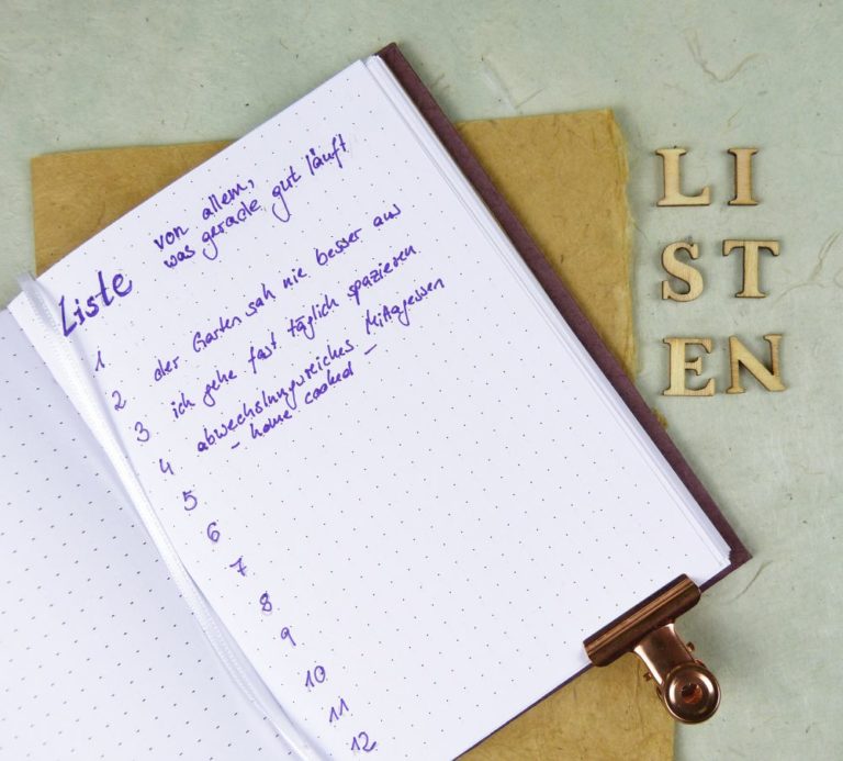 Listen schreiben - im Tagebuch?